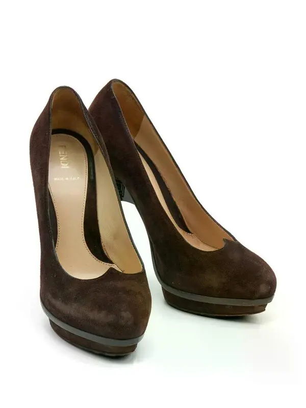 Fendi Suede Platform Pumps