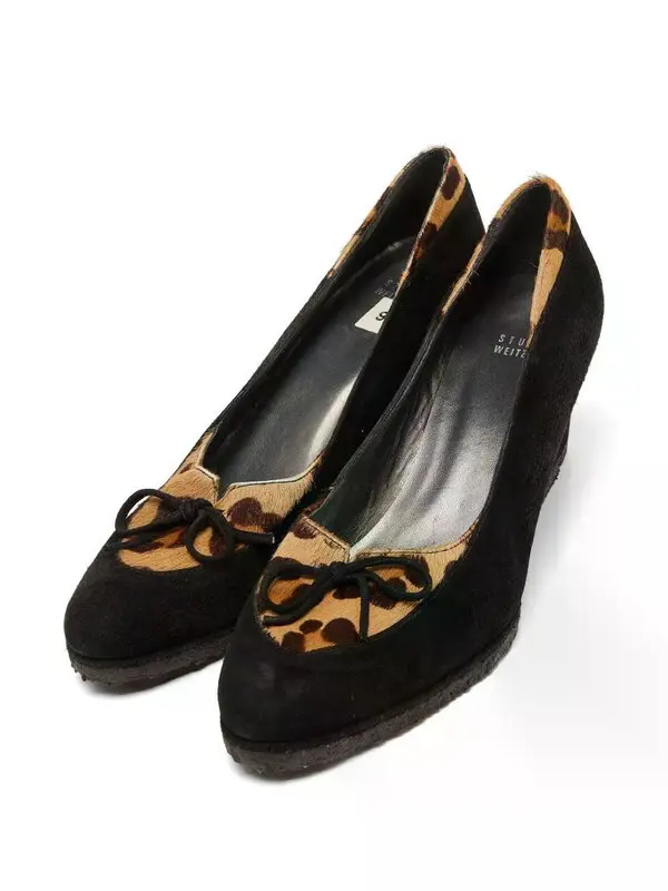 STUART WEITZMAN Calf Hair Wedge Pumps