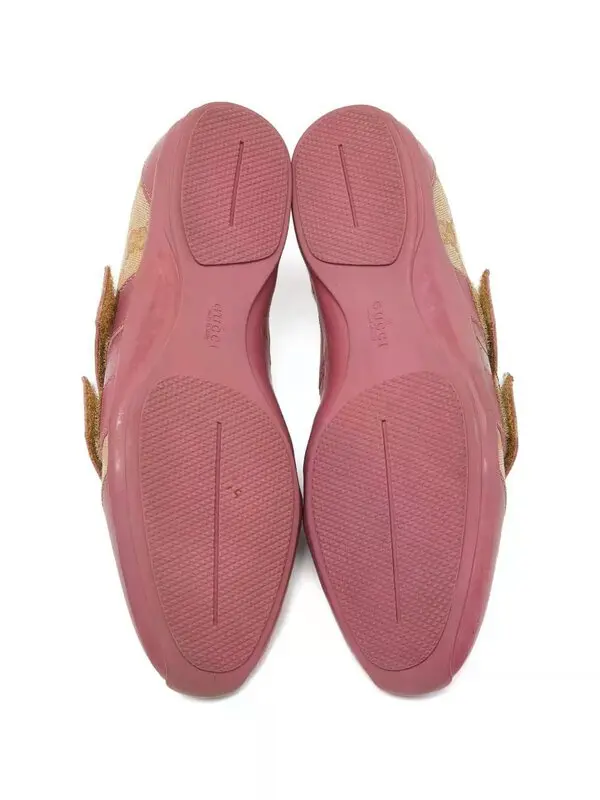 Gucci Gg Canvas Low Top Sneakers With Double Strap Fastening - Pink