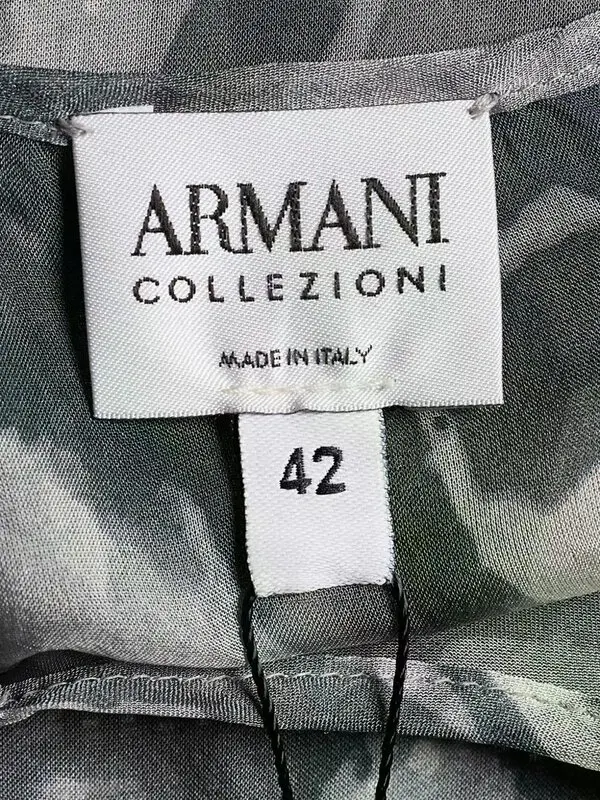 ARMANI Abstract Print Ruffled Blouse