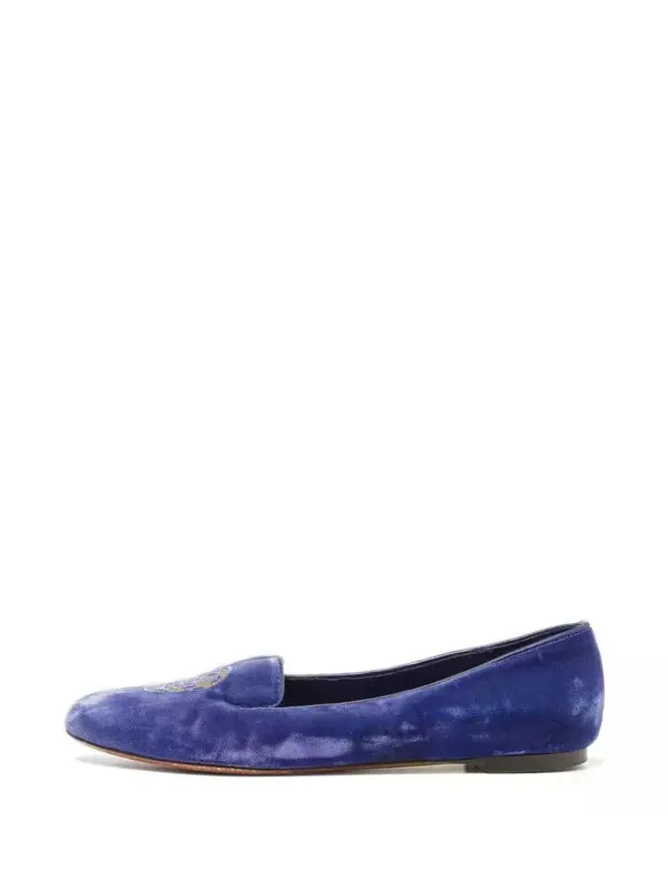 Alexander McQueen Velvet Skull Slippers