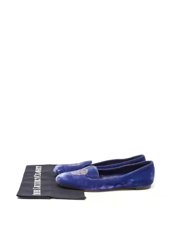 Alexander McQueen Velvet Skull Slippers