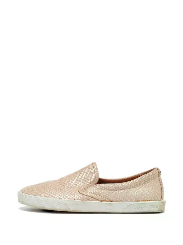JIMMY CHOO Embossed Slip-on Sneakers