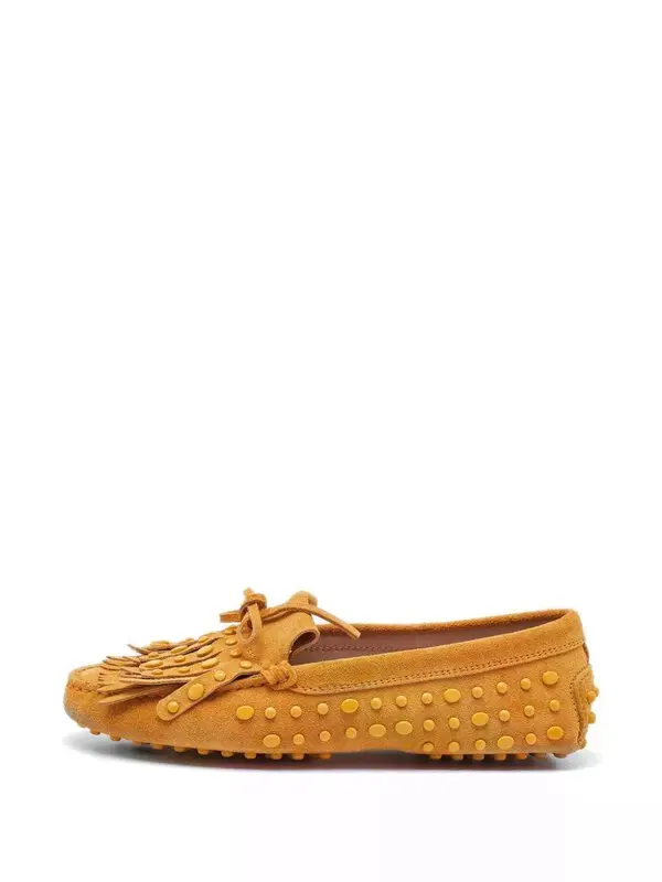 TOD'S Studded Fringe Loafers - Neutrals