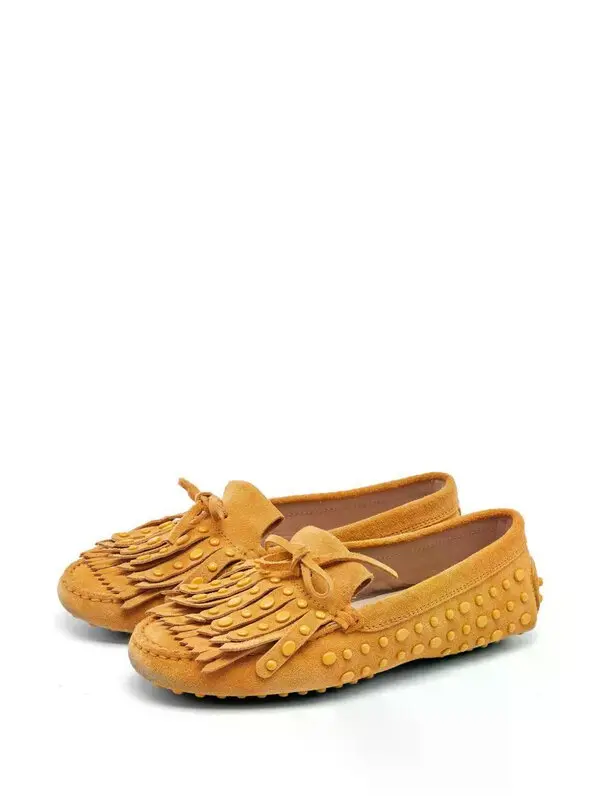 TOD'S Studded Fringe Loafers - Neutrals