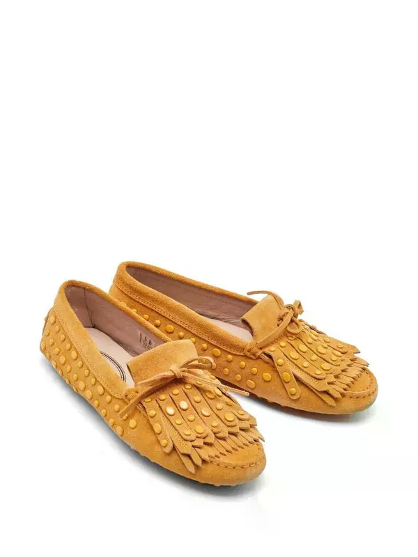 TOD'S Studded Fringe Loafers - Neutrals