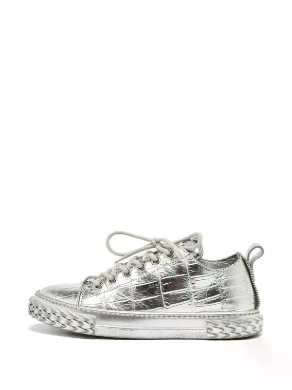 GIUSEPPE ZANOTTI Croc-embossed Low-top Sneakers