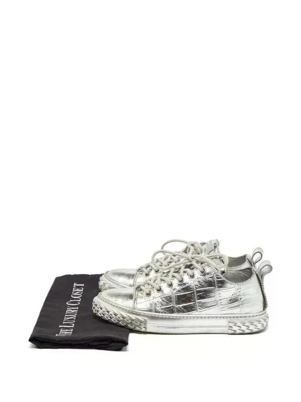 GIUSEPPE ZANOTTI Croc-embossed Low-top Sneakers