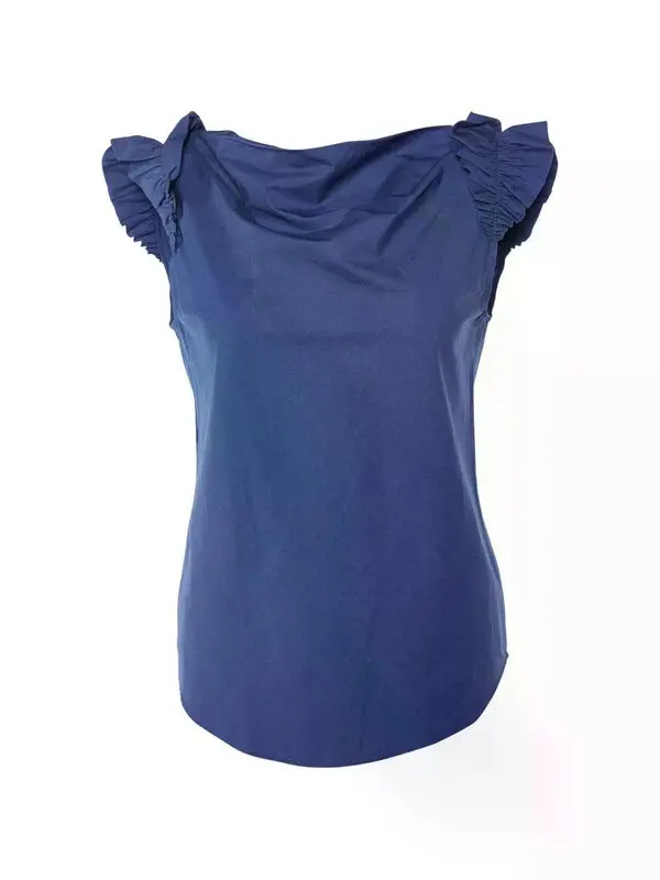 Moschino Cotton Ruffle-sleeve Blouse
