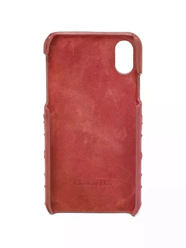 Dior Lady Cannage Phone Case - Red