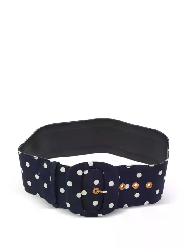 Moschino Polka Dot Buckle Belt - Blue