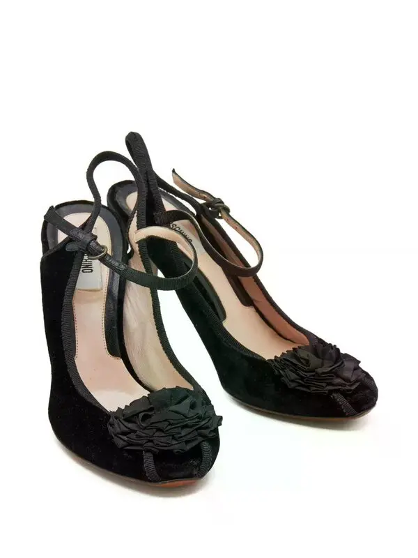 Moschino Mary Jane Flower Embellished Sandals
