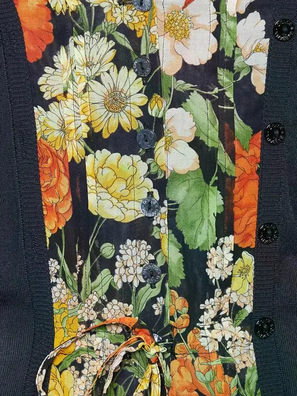 Dolce & Gabbana Floral-print Paneled Cardigan