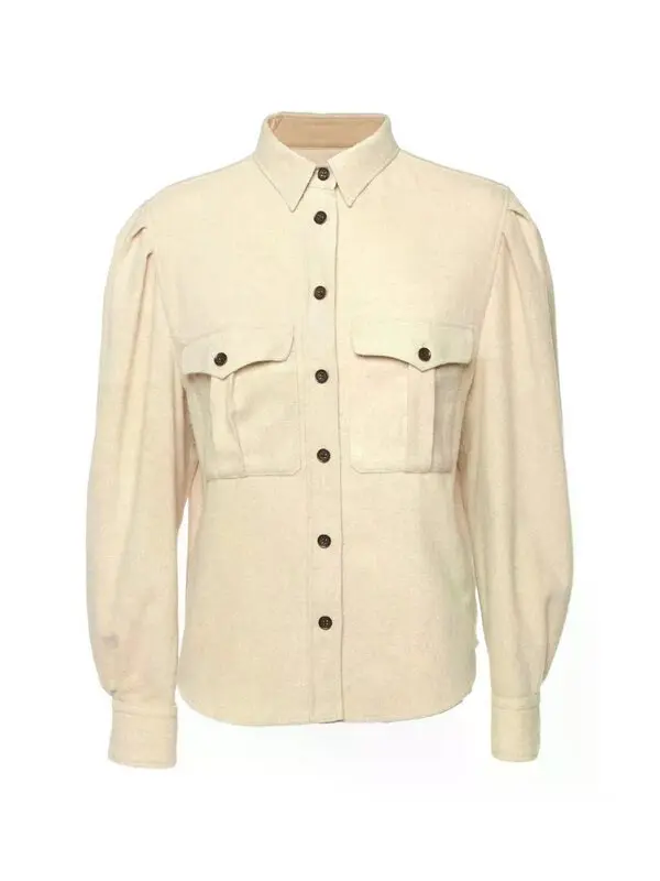 MARANT ETOILE Beige Puff Sleeve Shirt