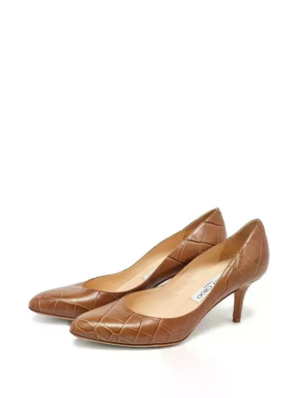 JIMMY CHOO Croc-embossed Pumps