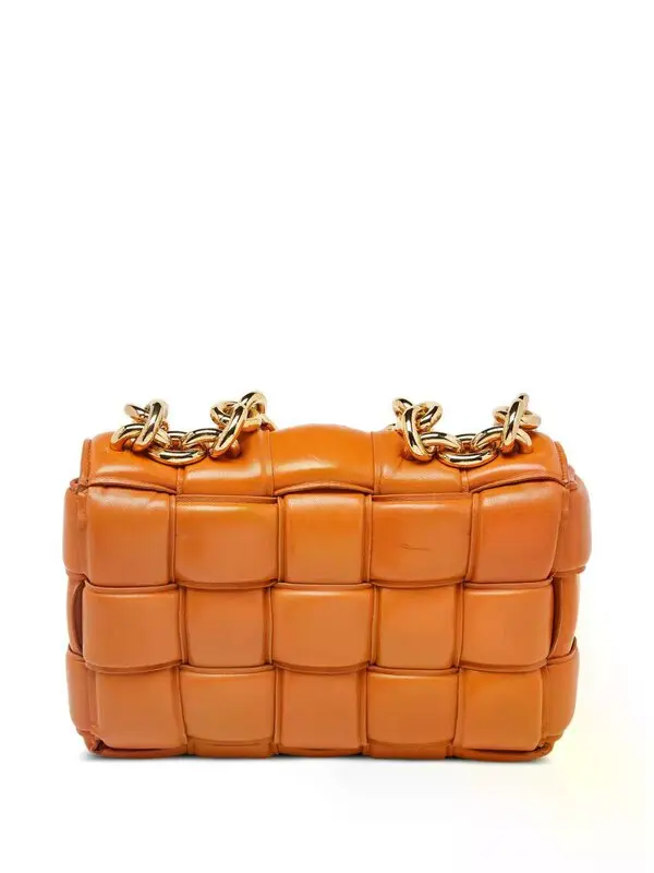 Bottega Veneta Cassette Chain Shoulder Bag - Orange