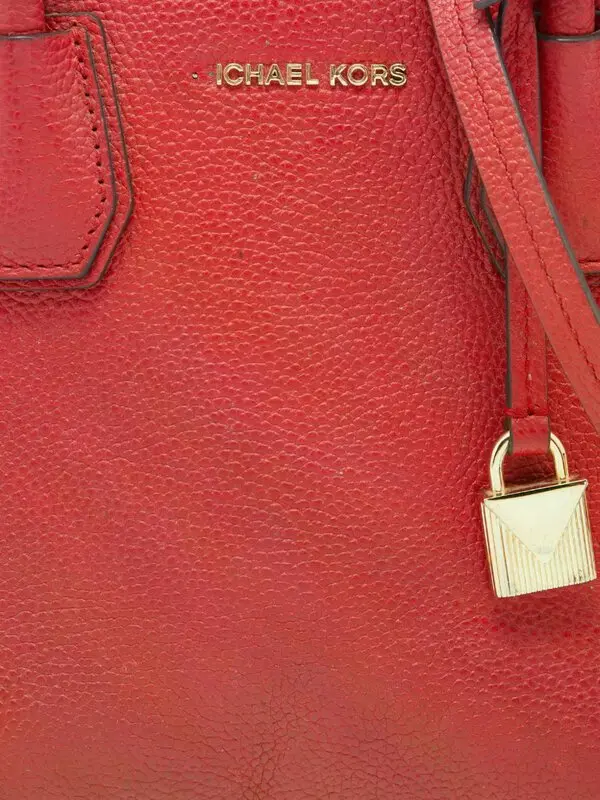Michael Kors Mercer Leather Tote Bag - Red