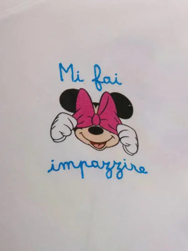 MC2 SAINT BARTH Emilie T-shirt With Minnie Mouse Embroidery