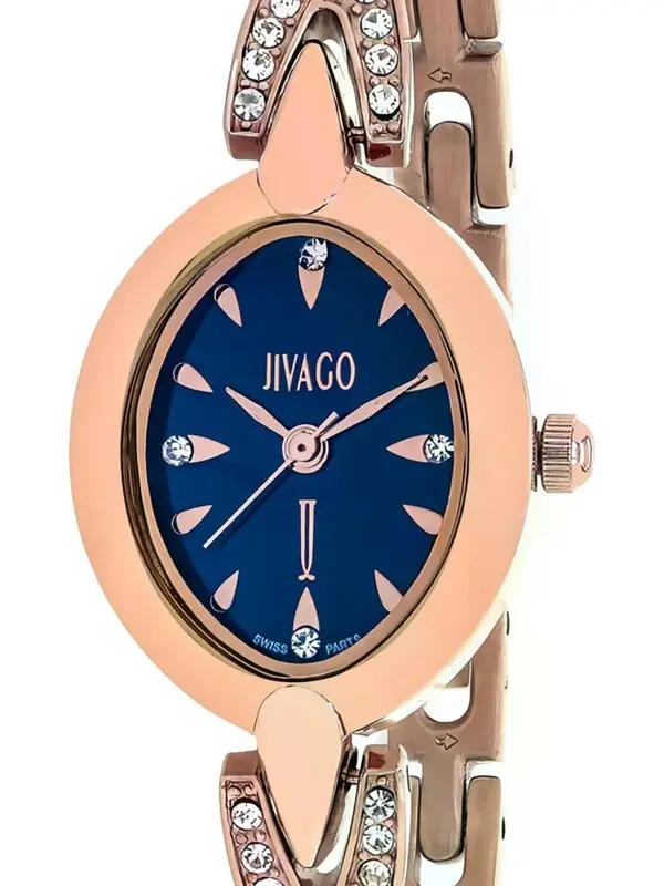 JIVAGO Via Crystal Rose Gold-tone Watch