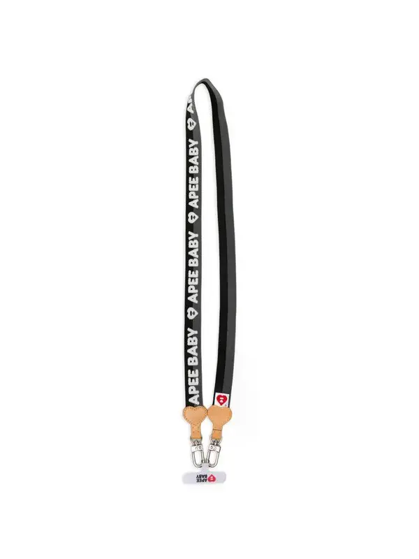 AAPE BY *A BATHING APE Logo-embroidered Phone Lanyard - Black