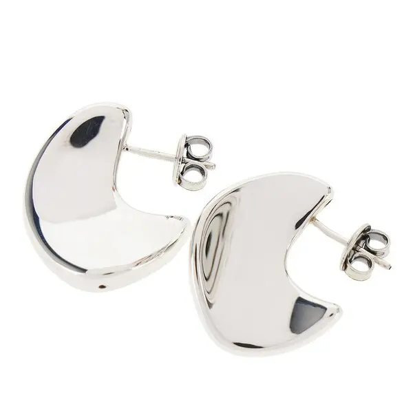 Bottega Veneta Small 'disc' Earrings - Silver