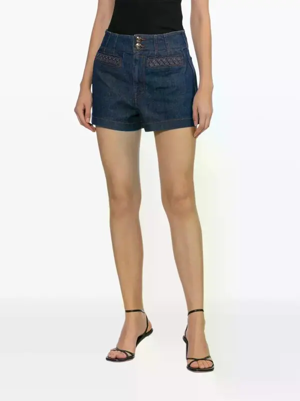Zimmermann Braided-trim Denim Shorts