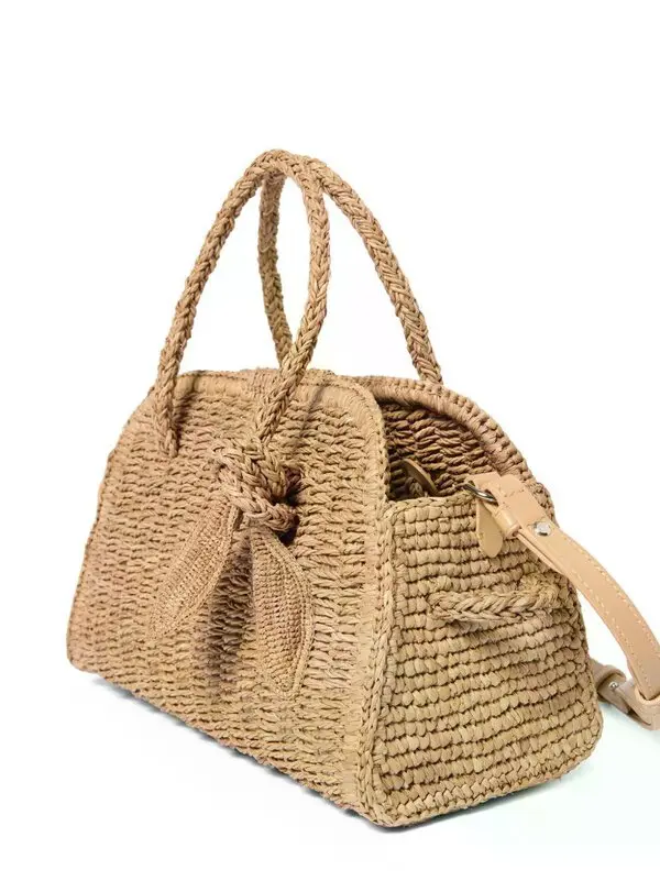 Jacquemus Small Raffia Turismo Bag - Neutrals