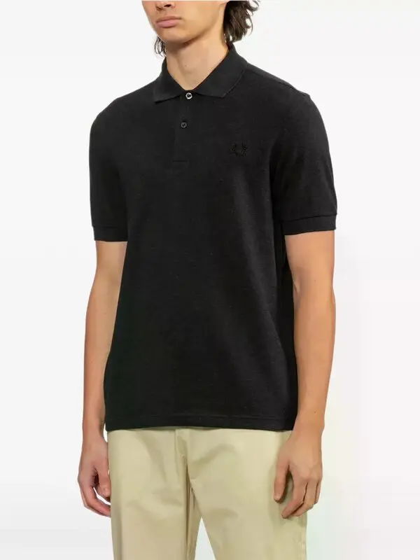 Fred Perry Logo-embroidered Polo Shirt - Grey