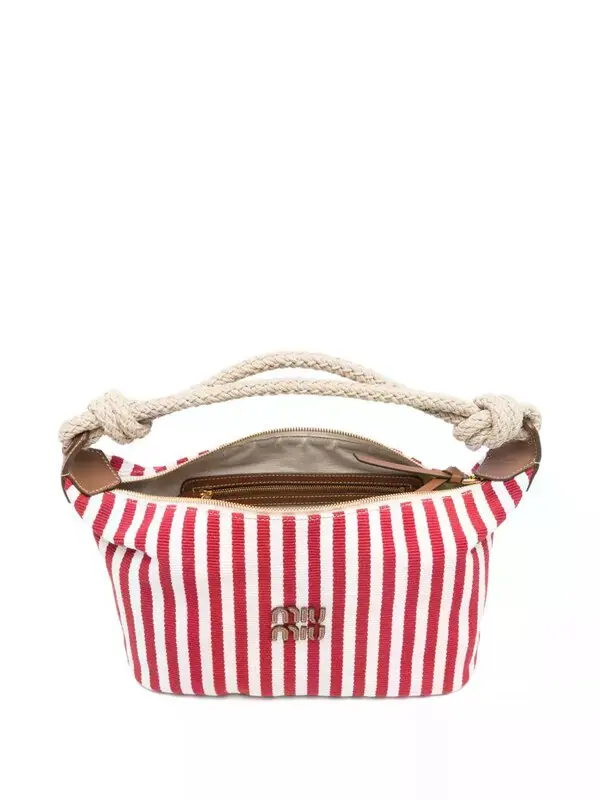 Miu Miu Striped Rope-handle Tote Bag