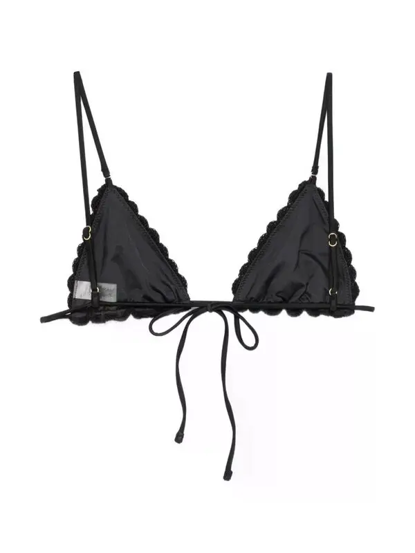 Frankies Bikinis Elena Crochet-knit Triangle Bikini Top
