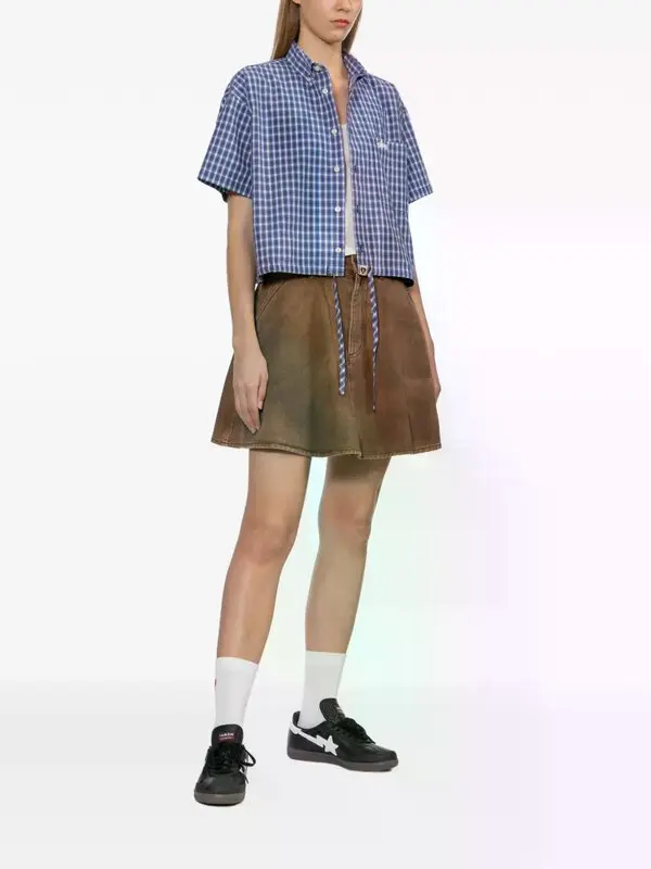 AAPE BY *A BATHING APE Cotton Checked Top