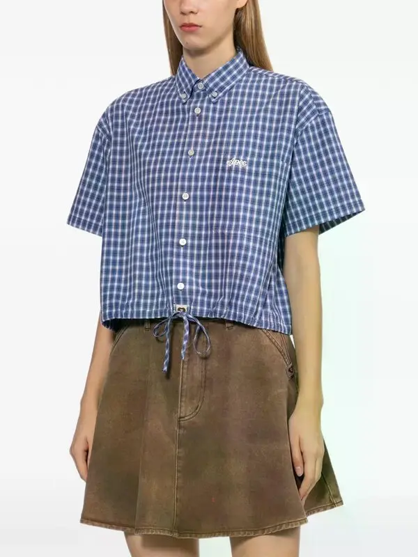 AAPE BY *A BATHING APE Cotton Checked Top