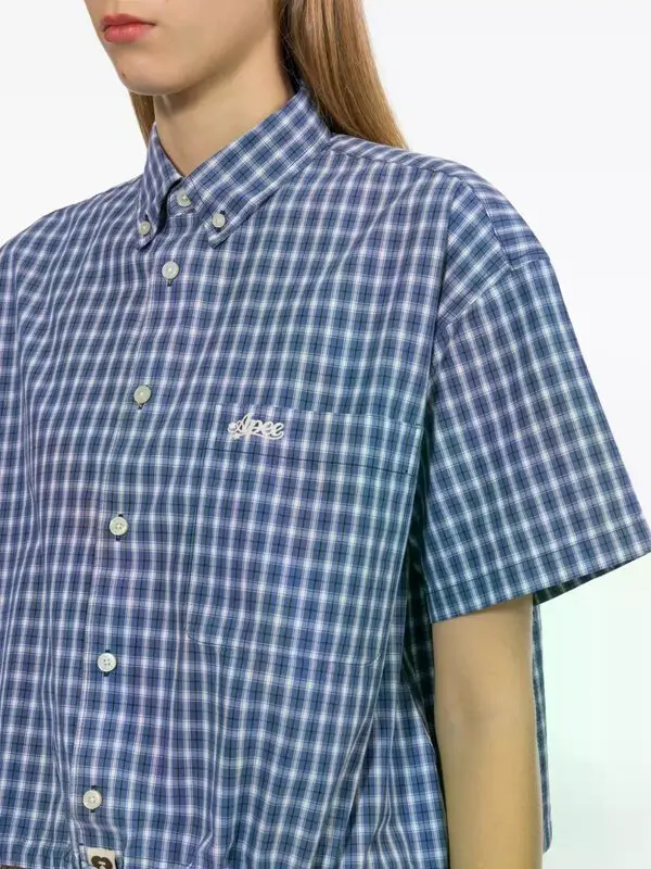AAPE BY *A BATHING APE Cotton Checked Top
