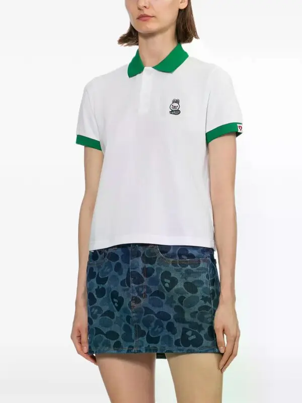 AAPE BY *A BATHING APE Apee™ A Bathing Ape® Rabbit Patched Polo Shirt