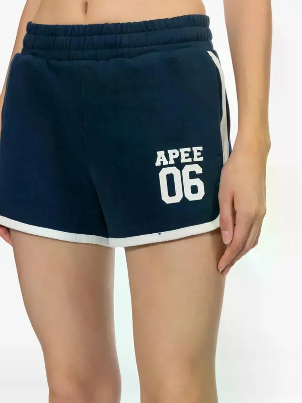 AAPE BY *A BATHING APE Apee™ A Bathing Ape® Navy Graphic Detail Shorts