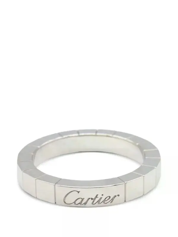 Cartier 18k White Gold Lanière Ring - Silver