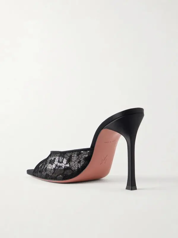 Amina Muaddi Alexa Lace Mules