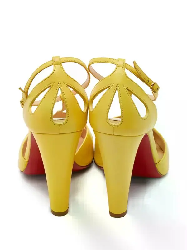 CHRISTIAN LOUBOUTIN Leather Cut-out T-bar Pumps