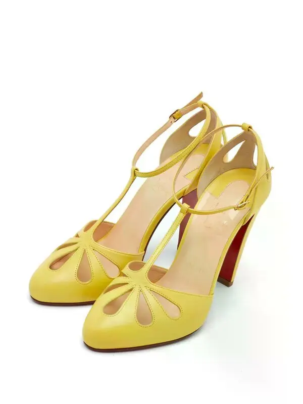 CHRISTIAN LOUBOUTIN Leather Cut-out T-bar Pumps