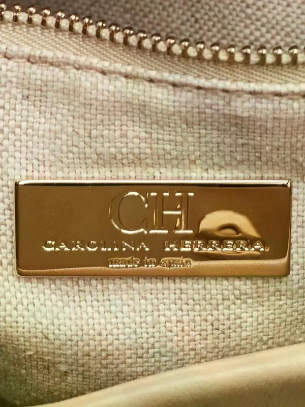 Carolina Herrera Ch Charm Leather Tote Bag