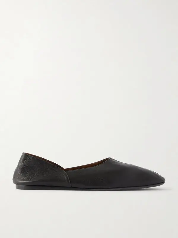 Khaite Jane Leather Moccasins - Black