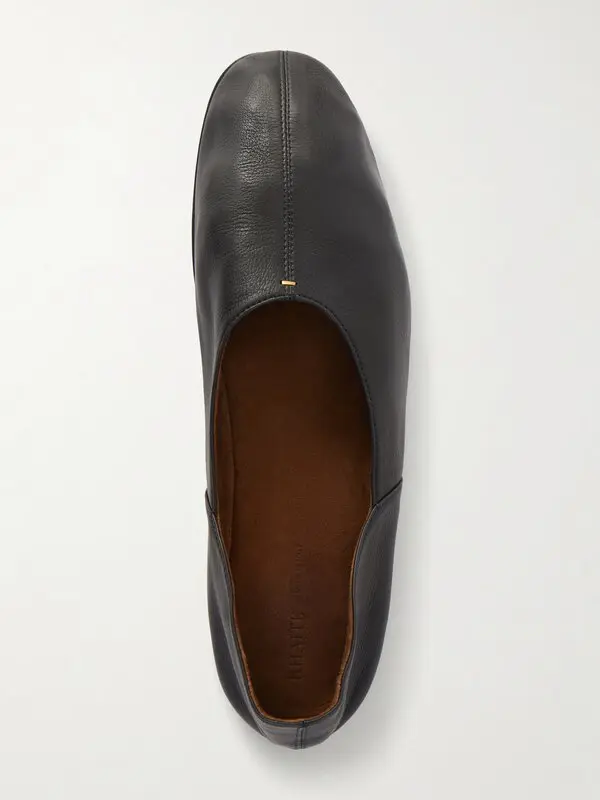 Khaite Jane Leather Moccasins - Black