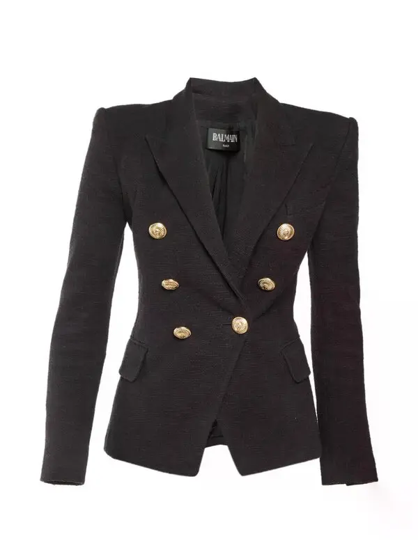 Balmain Double-breasted Tweed Blazer