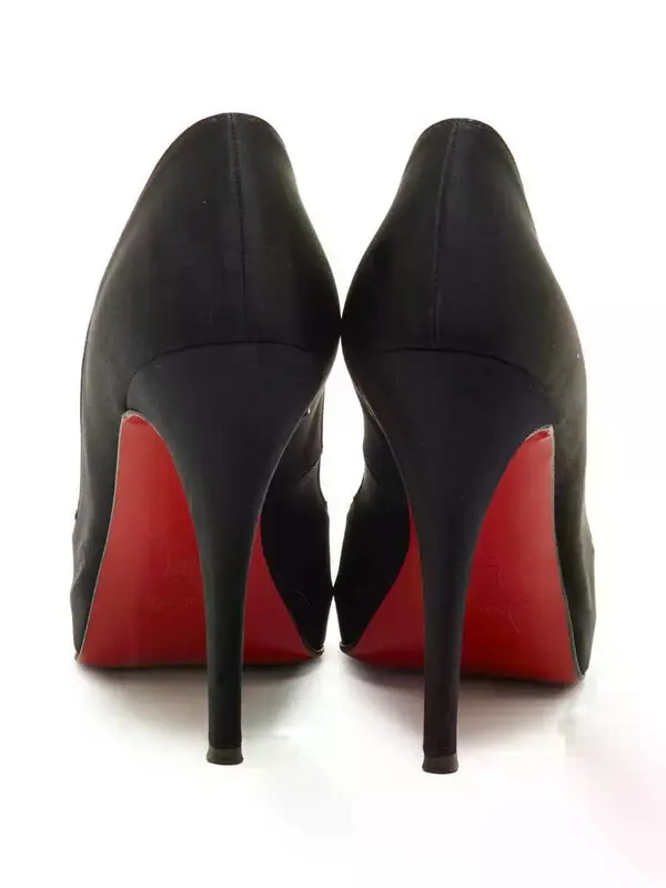 CHRISTIAN LOUBOUTIN Very Prive Crystal-embellished Peep Toe Pumps