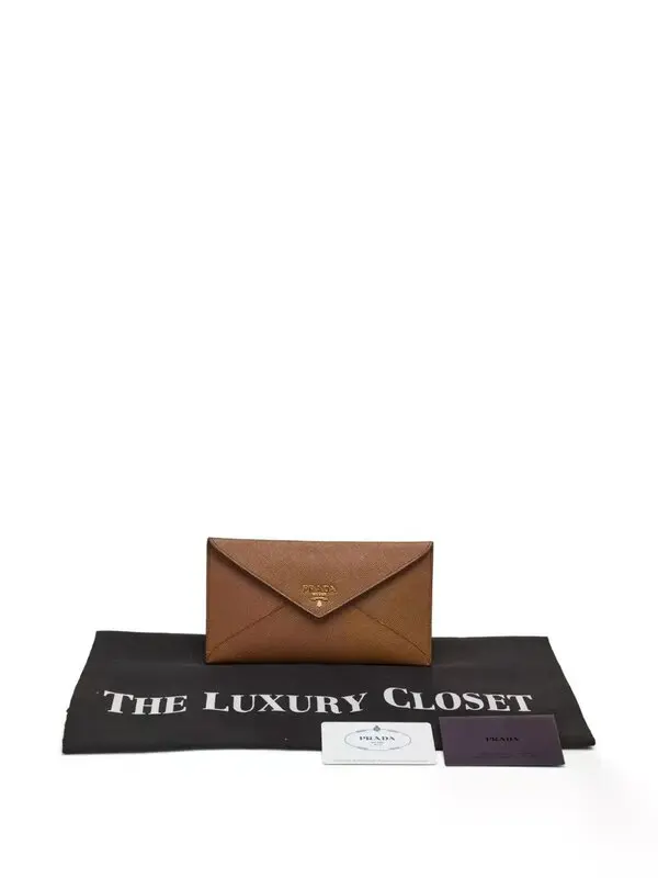 Prada Saffiano-leather Envelope Wallet