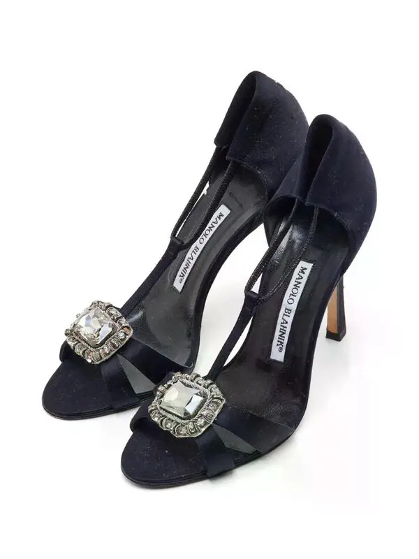 Manolo Blahnik Crystal-embellished Ankle-strap Sandals