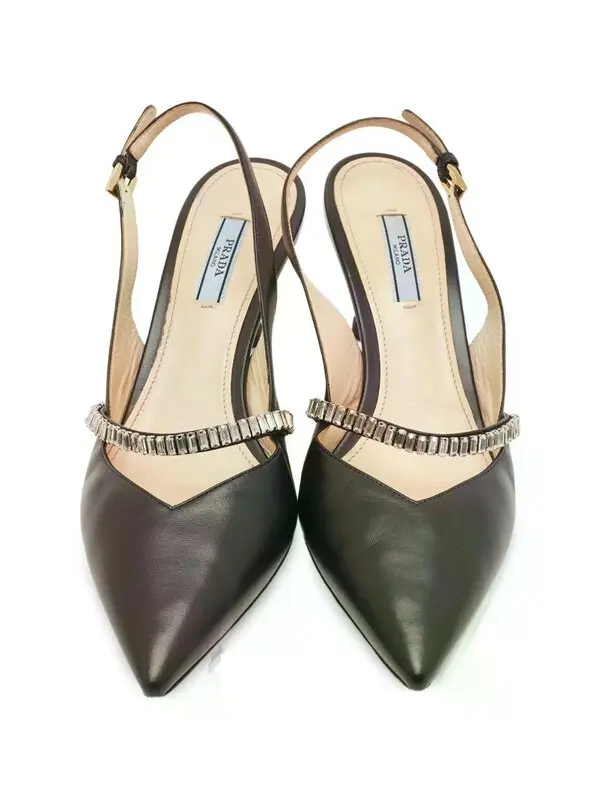Prada Embellished Slingback Pumps