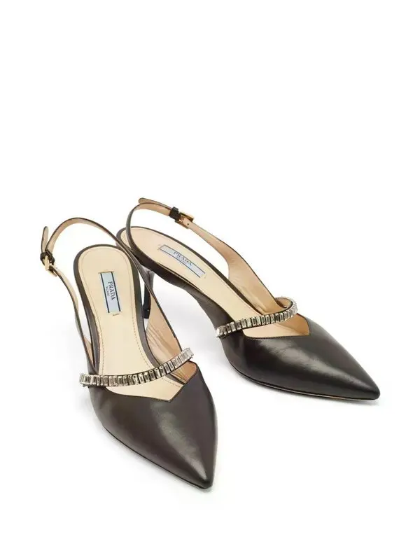 Prada Embellished Slingback Pumps