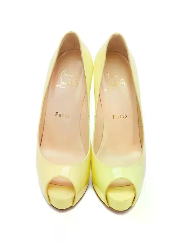 CHRISTIAN LOUBOUTIN Peep-toe Platform Sandals - Yellow