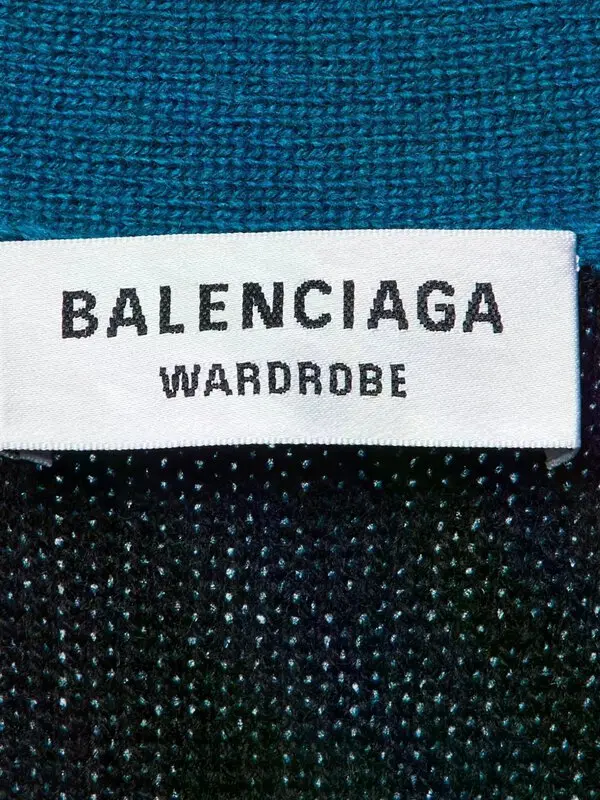 Balenciaga All-over Logo Knitted Cardigan